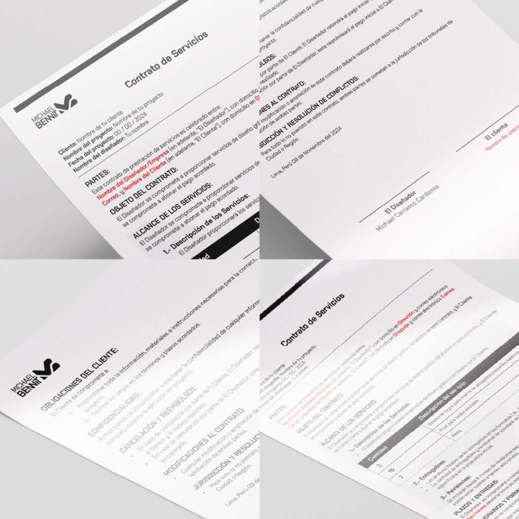 Plantilla de Contrato para diseñadores – Michael Bennit Studio